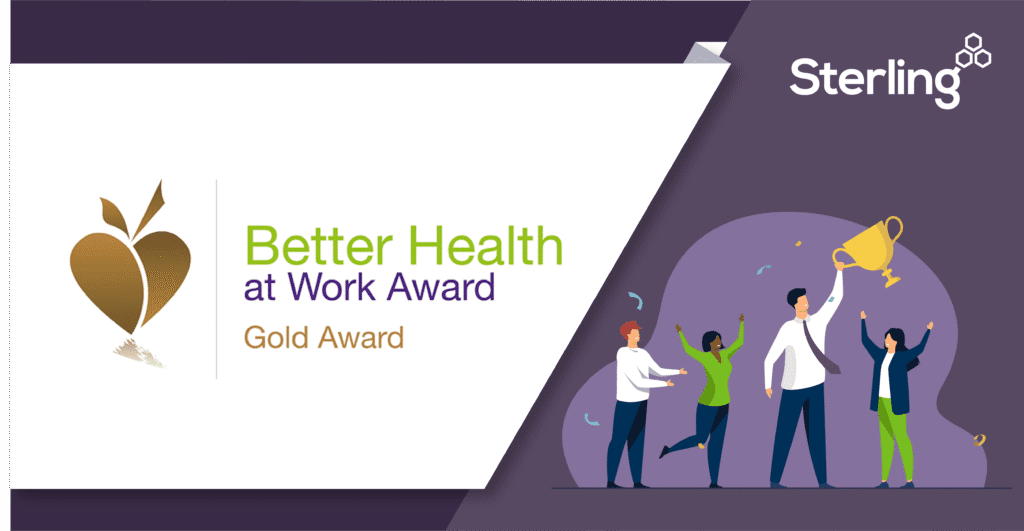 Sterling achieves gold status Better Health at Work Award