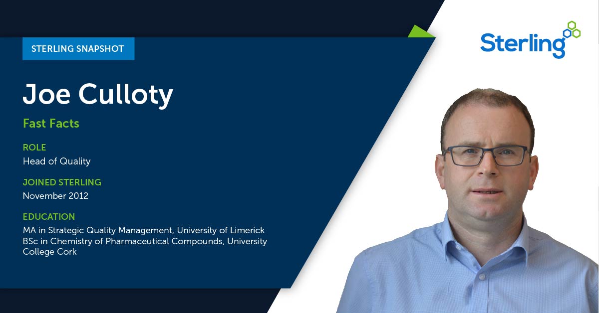 Scientist Snapshot | Joe Culloty, Head of Quality